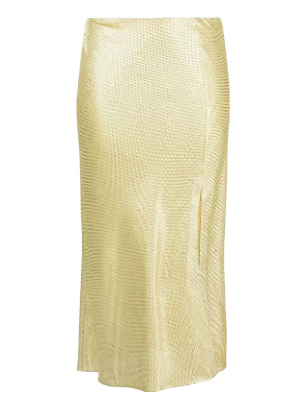 FORTE_FORTE Music Lurex Jacquard Pencil Skirt - Gold