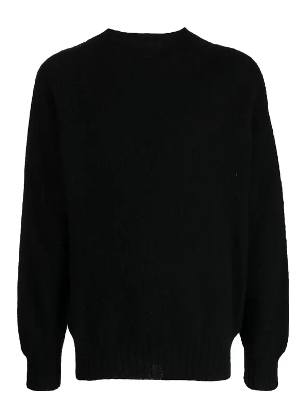 You Must Create Earth Suedehead Crew-neck Jumper - Black