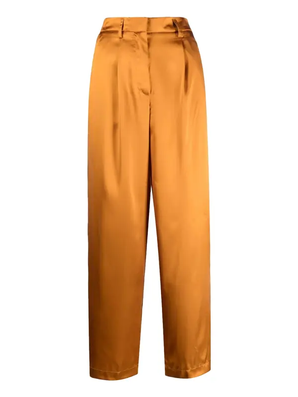 FORTE_FORTE High-rise Satin Trousers - Orange