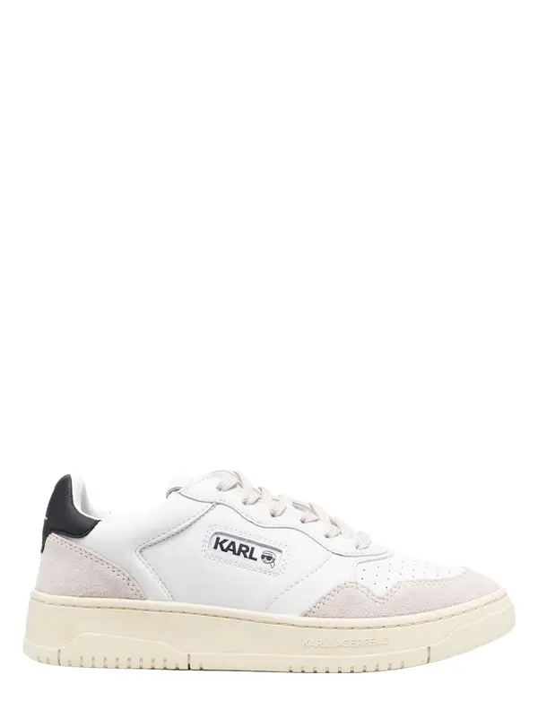 Karl Lagerfeld Panelled Leather Sneakers - White