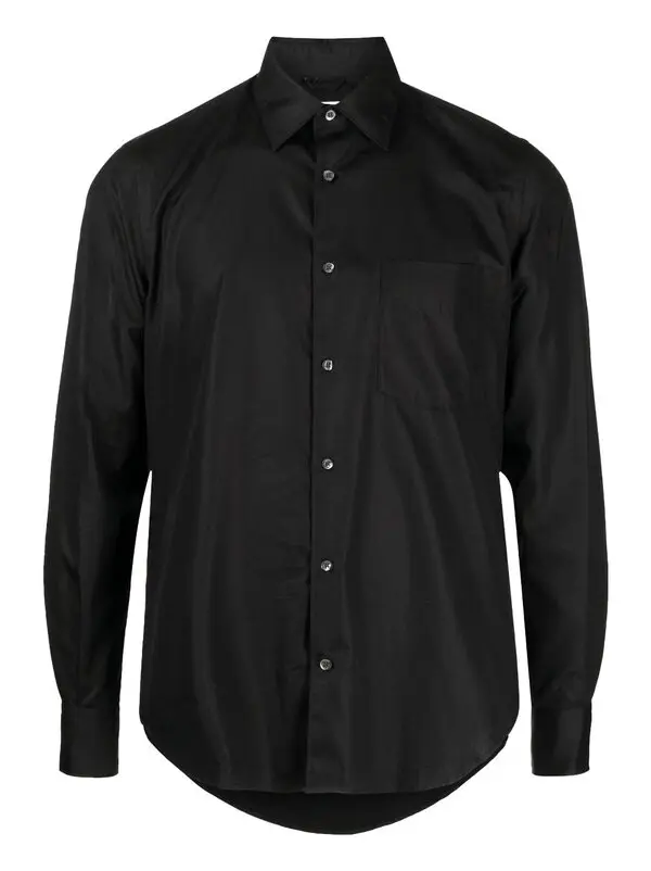 Aspesi Slim-cut Cotton Shirt - Black