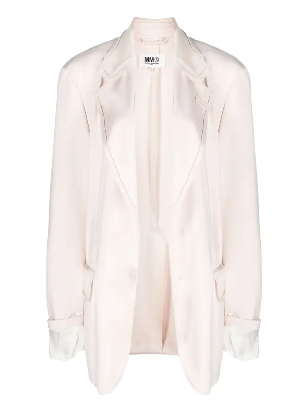 MAISON MARGIELA Long-sleeve Single-breasted Blazer - Neutrals