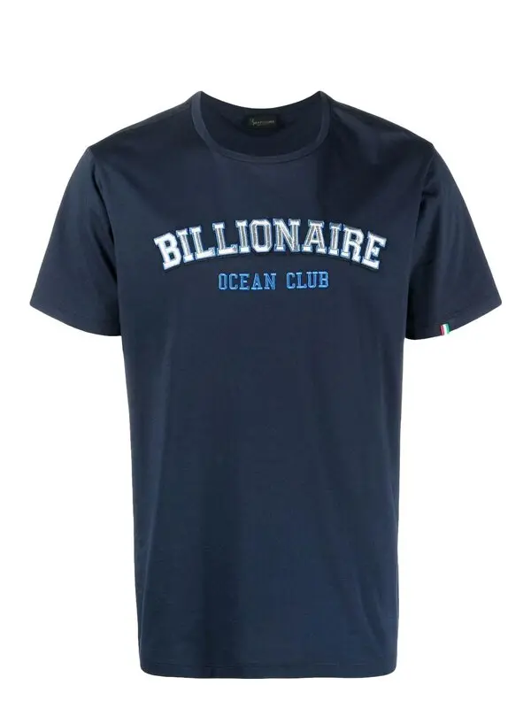 BILLIONAIRE Logo-print T-shirt - Blue