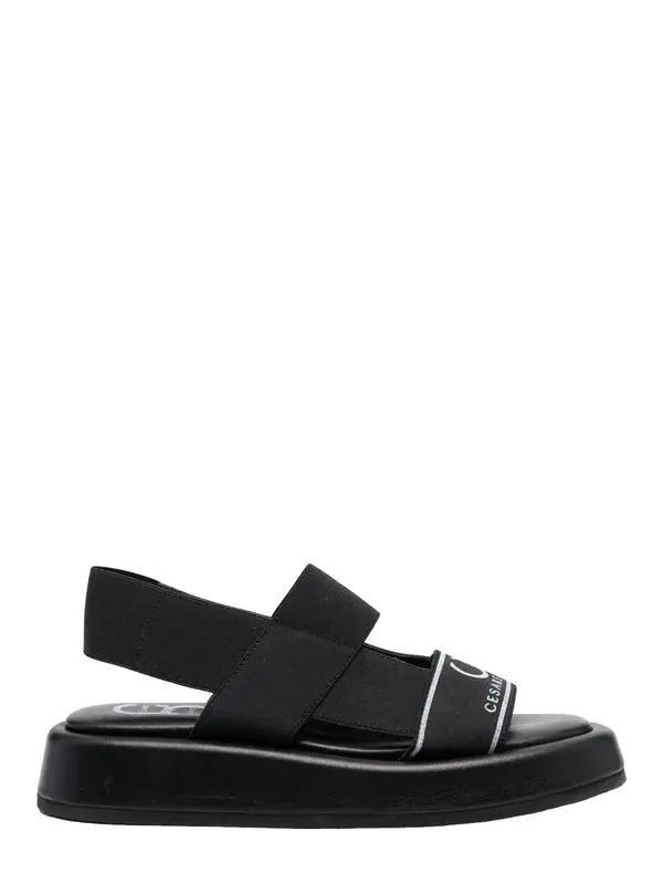 Casadei Padded Flat Sandals - Black