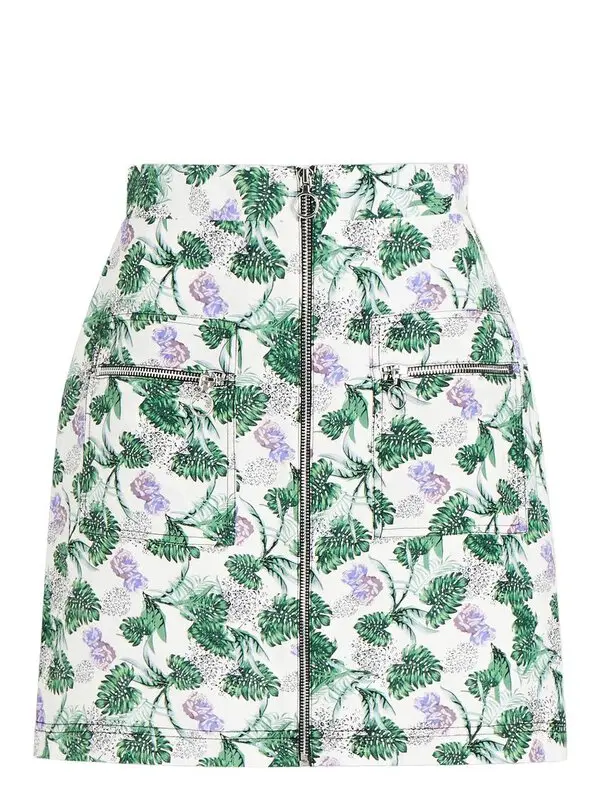 Maje Floral-print Mini Skirt - White