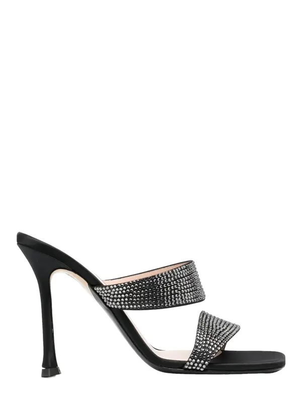 N°21 105mm Sequin-embellished Sandals - Black