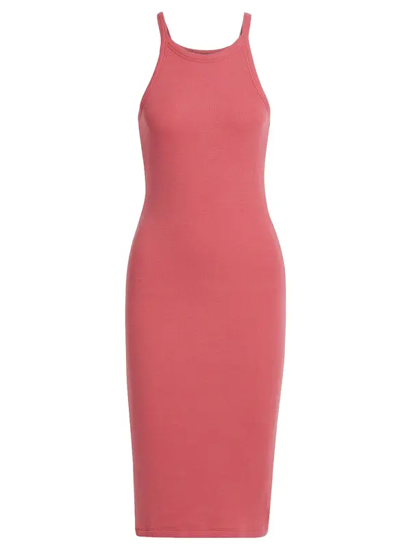 ATM Anthony Thomas Melillo Ribbed Stretch-modal Jersey Midi Dress - Coral