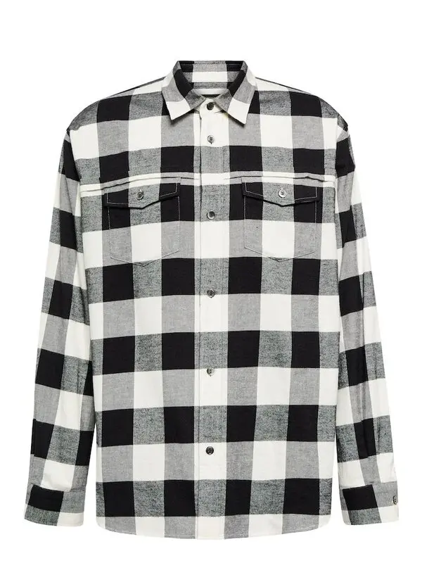 Undercover Checked Cotton Shirt - Black