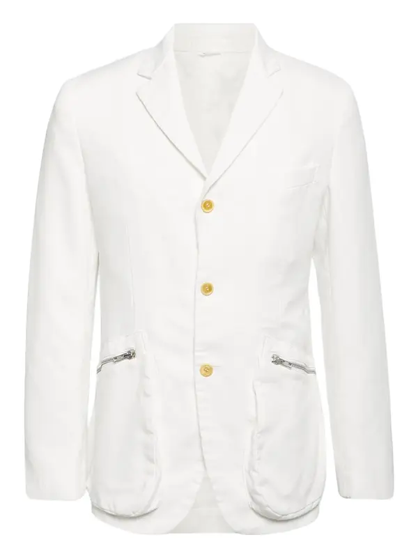 Comme Des Garçons Homme Deux Single-breasted Blazer - White