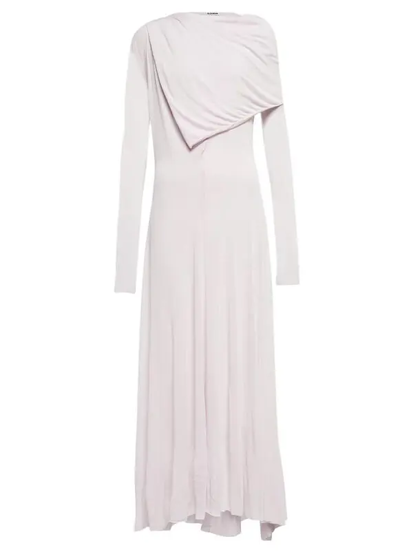 JIL SANDER Draped Crêpe Gown - Pink