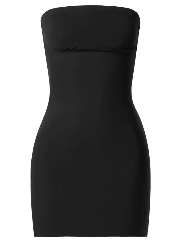 Commando Two-faced Tech Strapless Stretch-jersey Slip - Black