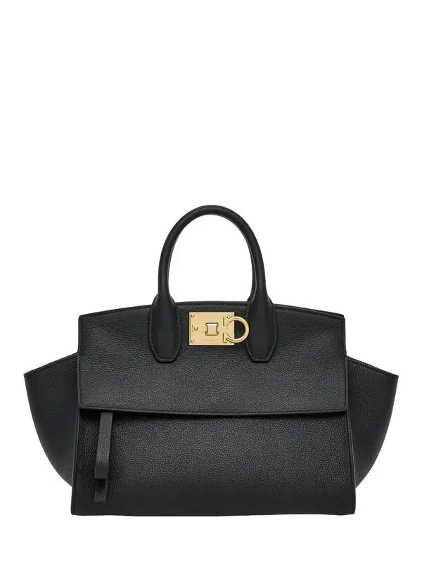 FERRAGAMO The Studio Soft Small Top-handle Bag - Nero