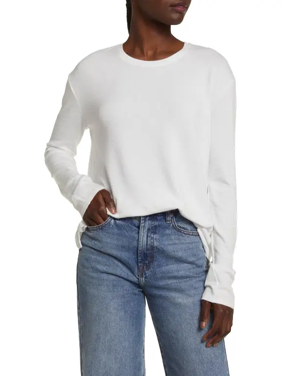Rag & Bone The Knit Long Sleeve T-shirt - White