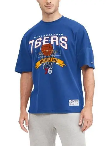 Tommy Hilfiger Philadelphia 76ers Tim Backboard T-shirt - Royal