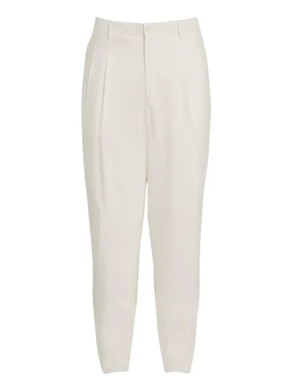 Giorgio Armani Silk-blend Tailored Trousers - White