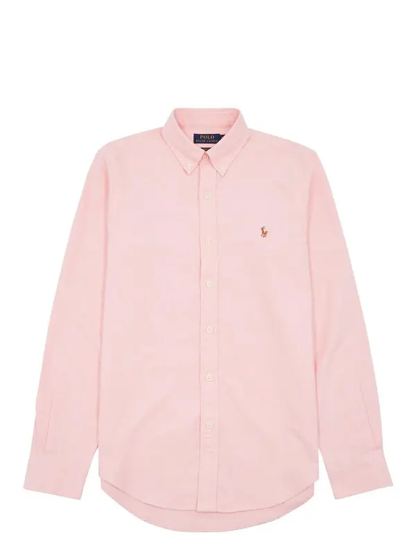 Polo Ralph Lauren Piqué Cotton Oxford Shirt - Pink