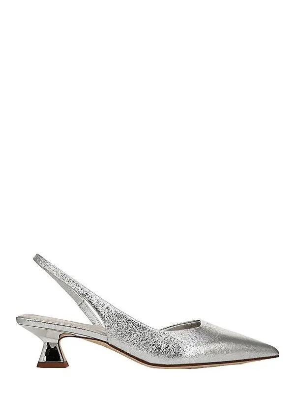 Franco Sarto Devin Slingback Kitten-heel Pumps - Silver