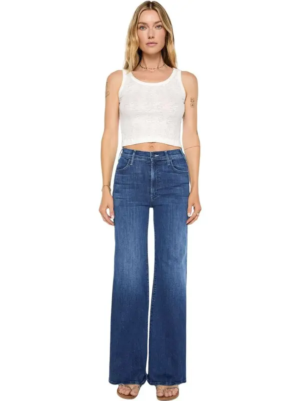 MOTHER The Hustler Roller Sneak Heirloom Jeans - Blue