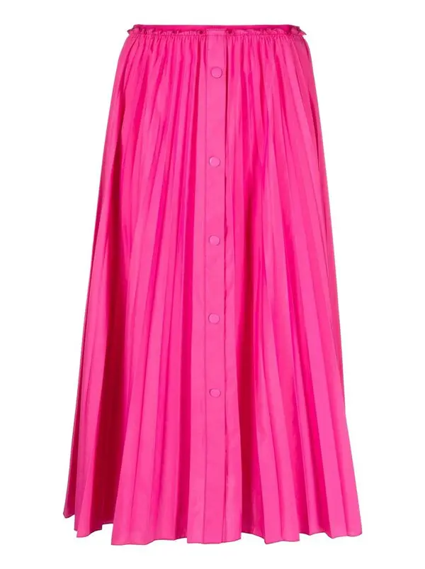Red Valentino Pleated Midi Skirt - Pink