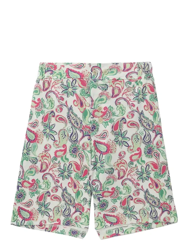 Jacquemus Le Short Pingo Paisley-print Shorts - White