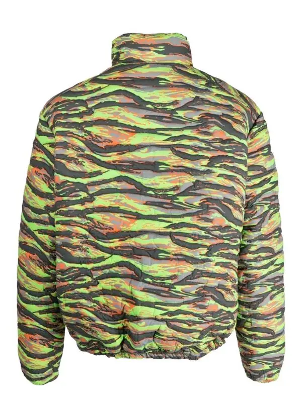 ERL Printed Quilted Puffer Jacket - Green Rave Camouflage