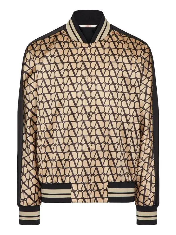 Valentino Garavani Toile Iconographe Bomber Jacket - Neutrals