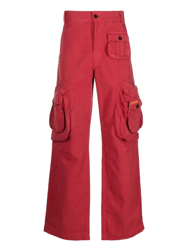 Heron Preston Logo-patch Cargo Trousers - Red