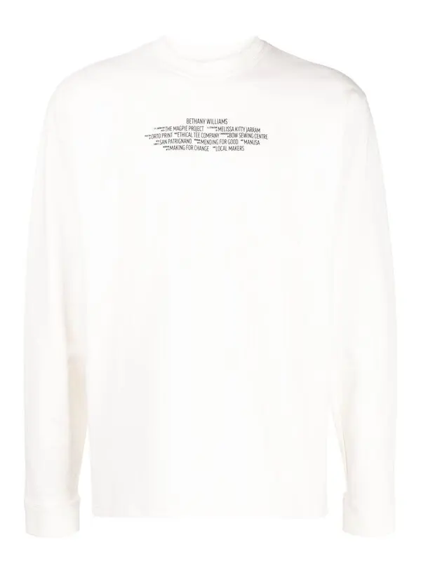BETHANY WILLIAMS Logo-print Long-sleeved T-shirt - Blue