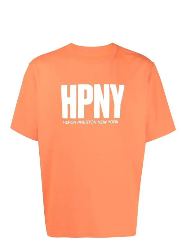 Heron Preston Hpny Print Crew Neck T-shirt - Orange