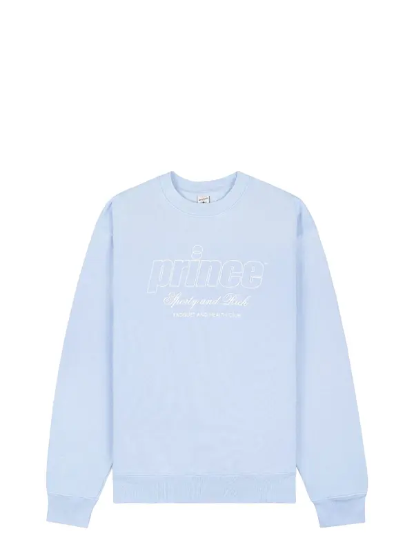SPORTY & RICH Prince Health Cotton Sweatshirt - Blue