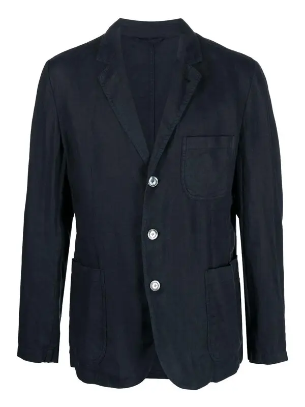 Aspesi Stepped Lapels Single-breasted Blazer - Blue