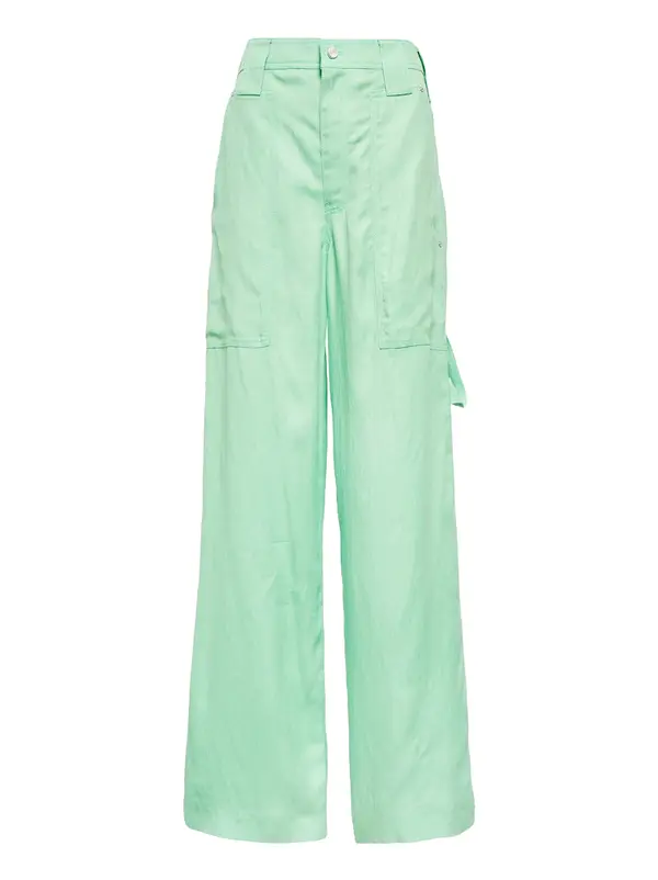 Stella McCartney High-rise Wide-leg Pants - Green