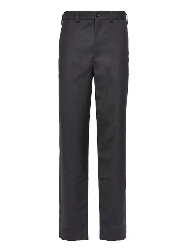 Undercover Slim Wool And Mohair Trousers - Grey