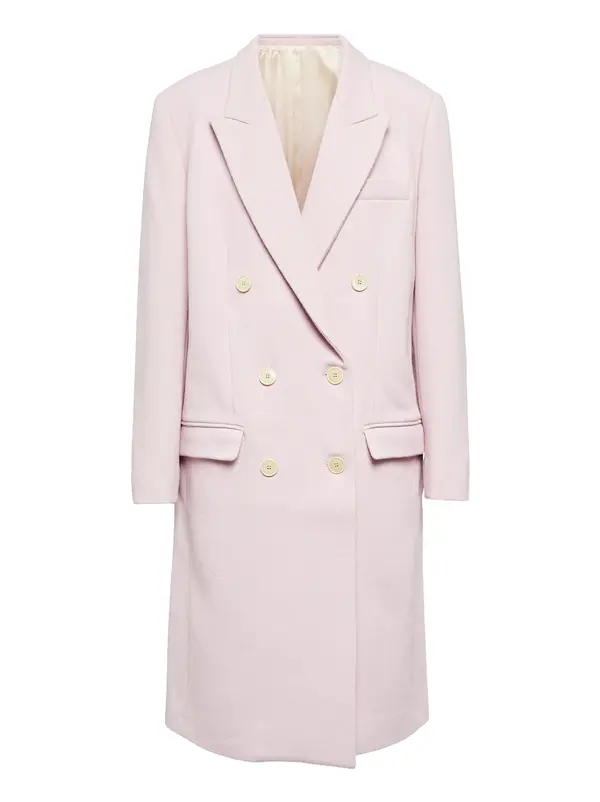 Isabel Marant Fantine Wool And Cotton Coat - Pink