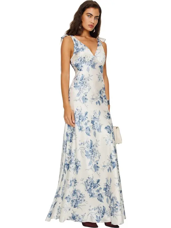 REFORMATION Pernille Silk Maxi Dress - Ivory Bridal Silk