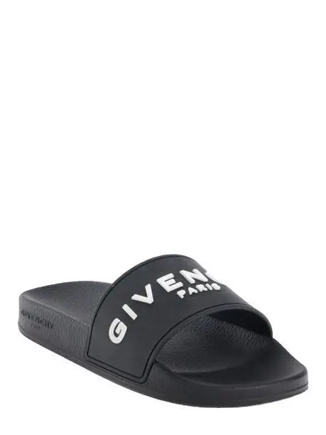 Givenchy Logo Slide Sandal - Black