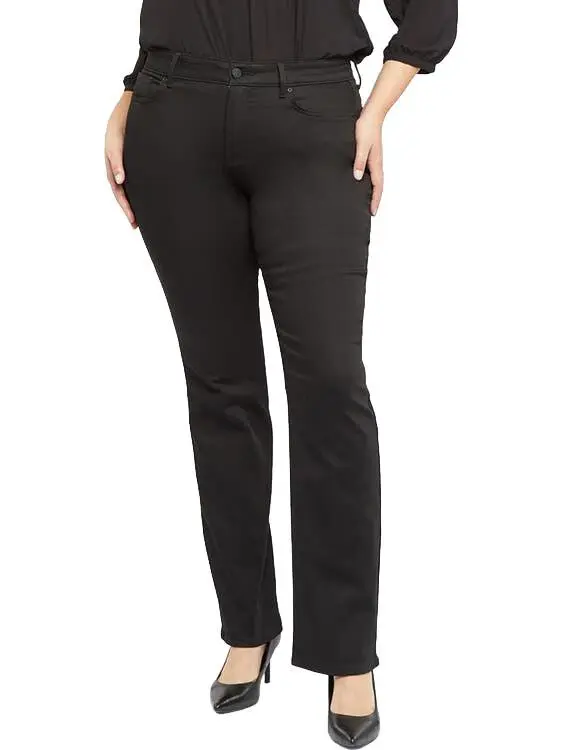 NYDJ Marilyn Straight Leg Jeans - Black Rinse