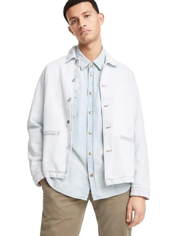 Billy Reid Distressed Denim Slim Fit Western Shirt - Double Dye