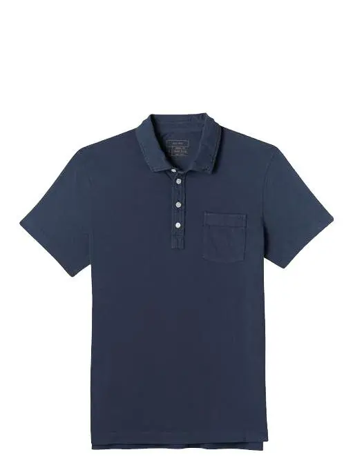 Billy Reid Pensacola Slim Fit Organic Cotton Pocket Polo - Navy