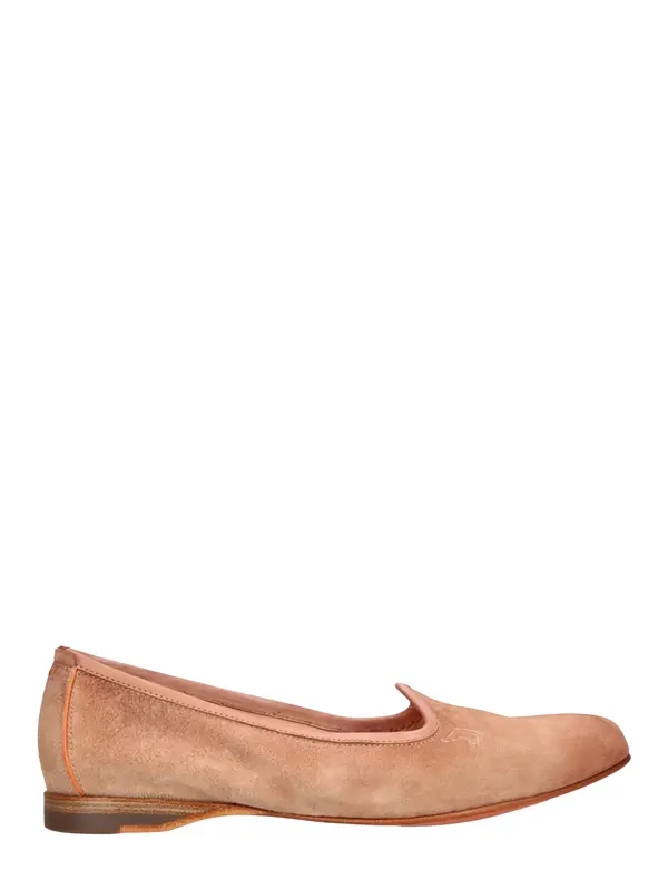 Santoni Suede Loafers - Beige