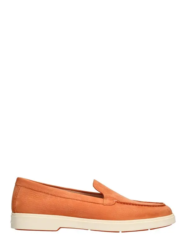 Santoni Suede Loafers - Orange