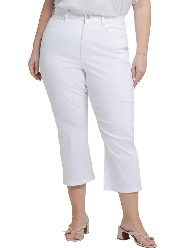 NYDJ Joni High Waist Capri Jeans - Optic White