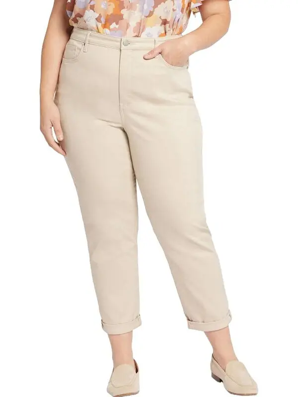 NYDJ Margot High Waist Girlfriend Jeans - Feather