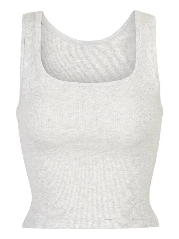 SKIMS Cotton Rib Tank - Light Heather Grey