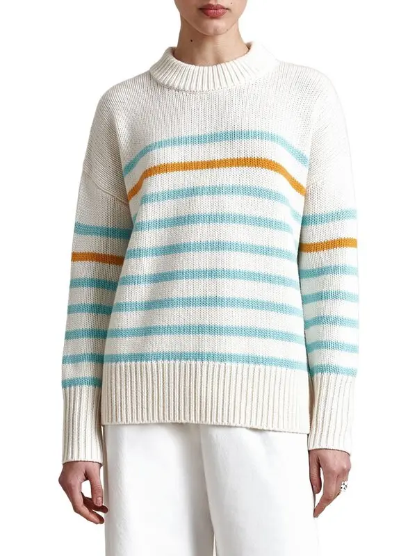 LA LIGNE Marin Sweater - Ivory Aqua