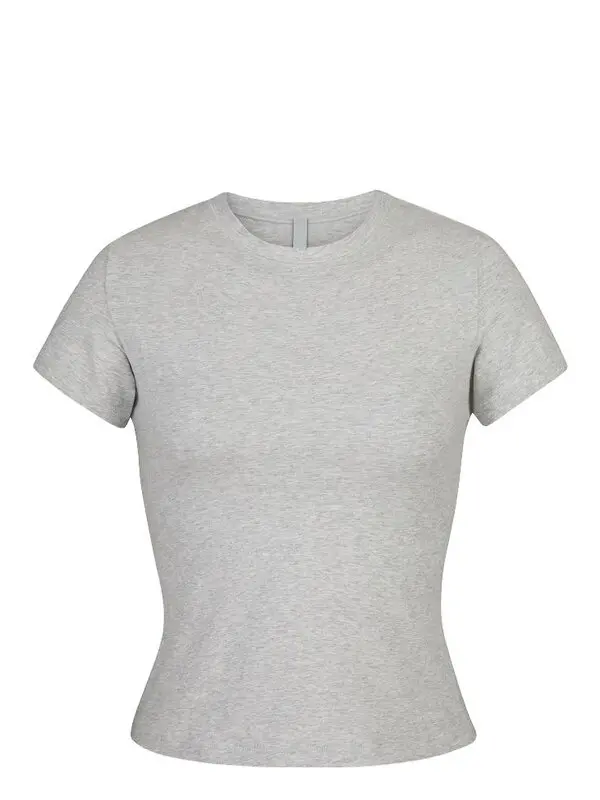 SKIMS Cotton Jersey T-shirt - Light Heather Grey