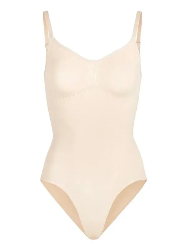 SKIMS Seamless Sculpt Brief Bodysuit - Clay