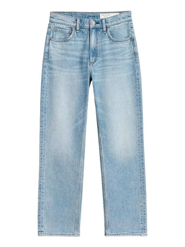 Rag & Bone Harlow Straight Mid-rise Crop Jeans - Lou
