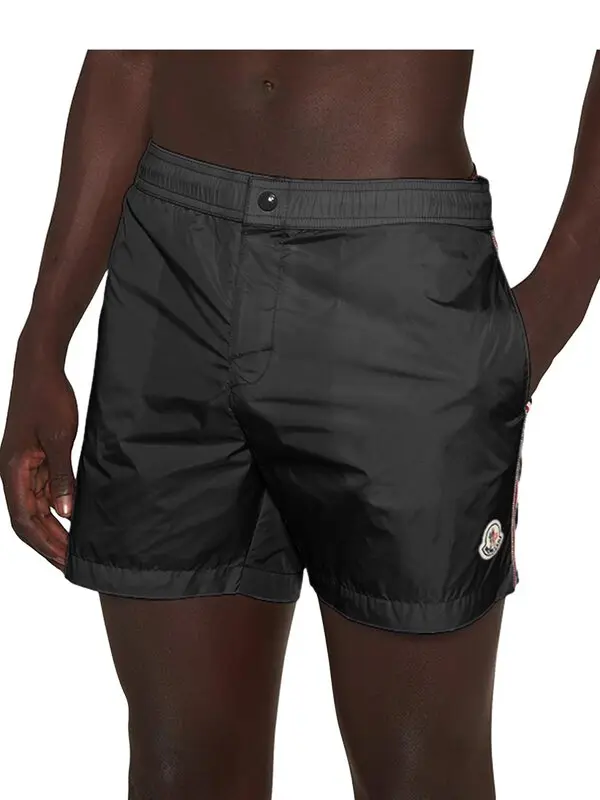 Moncler Signature Swim Shorts - Black