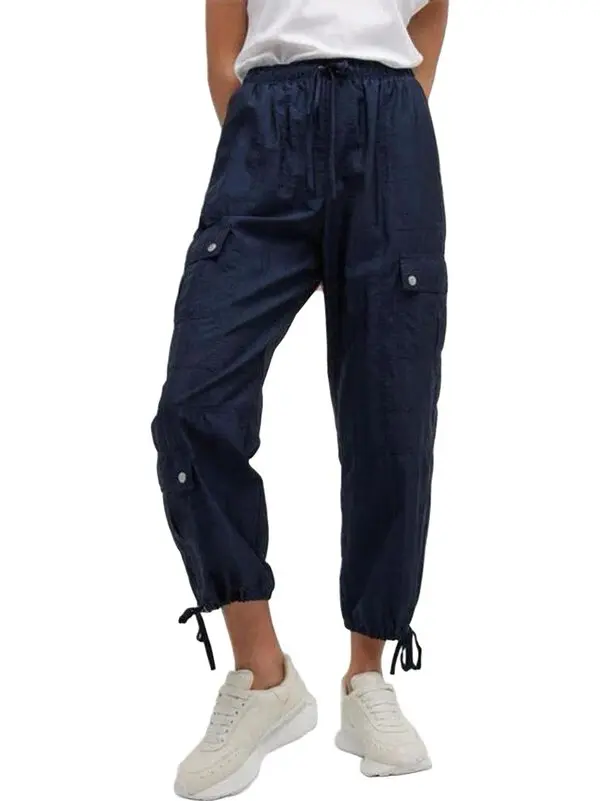 Cinq À Sept Nitsan Tie-cuff Cargo Pants - Navy